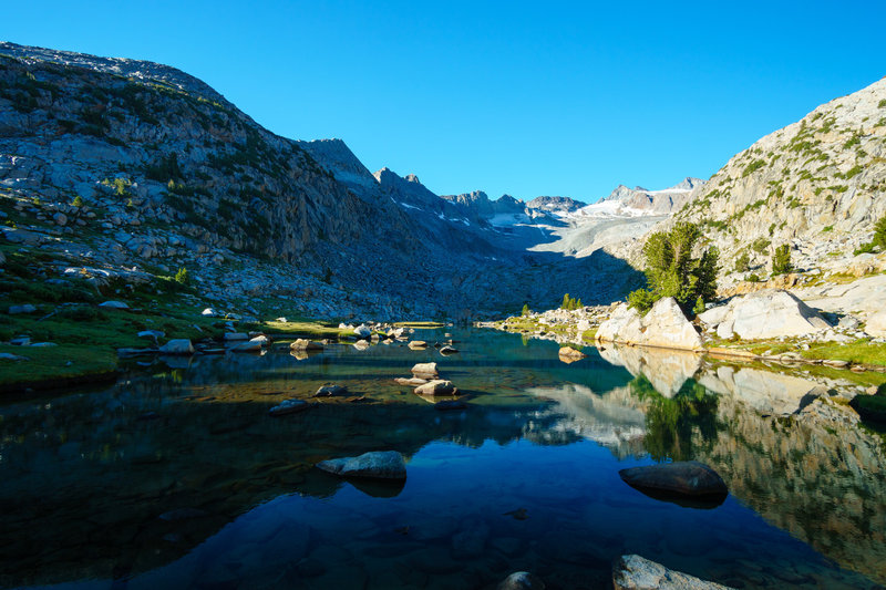 An early morning ascent of Donohue Pass on the John Muir Trail in ...